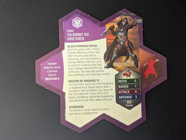 Fia Bonny the Void Siren - Unique Hero - All Things Heroscape